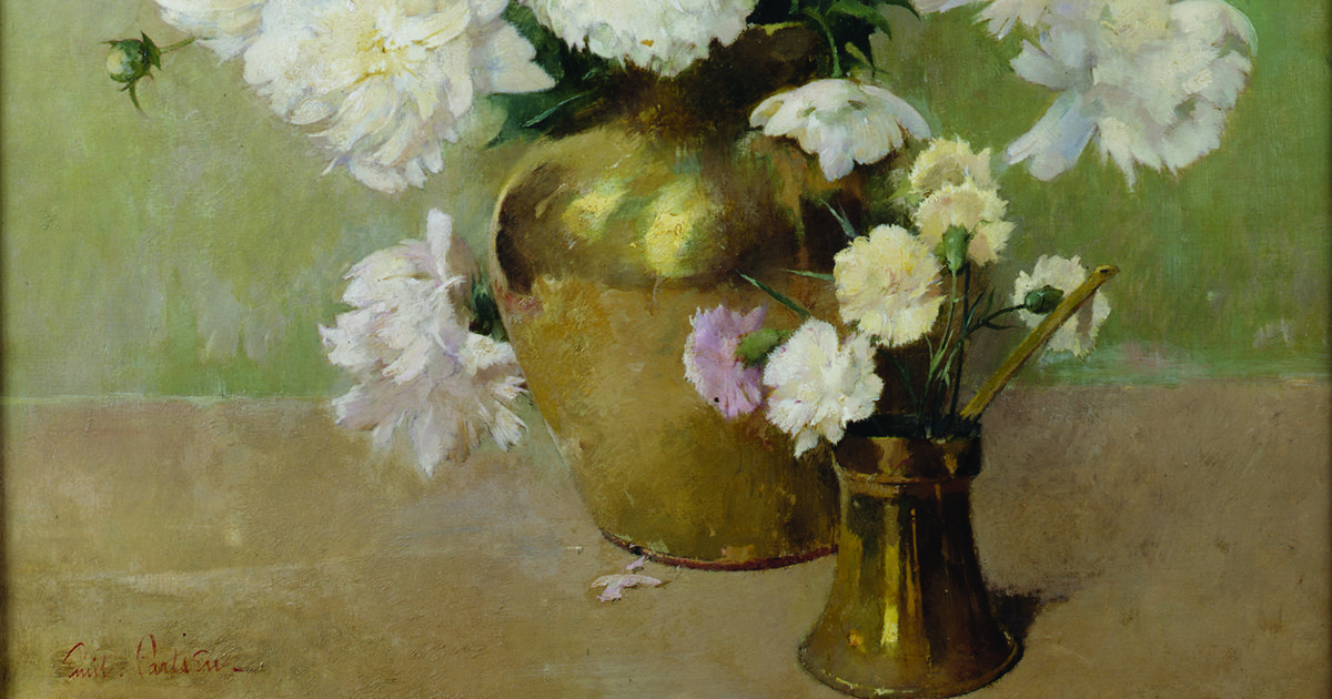 Emil Carlsen, Peonies - The Bruce Museum
