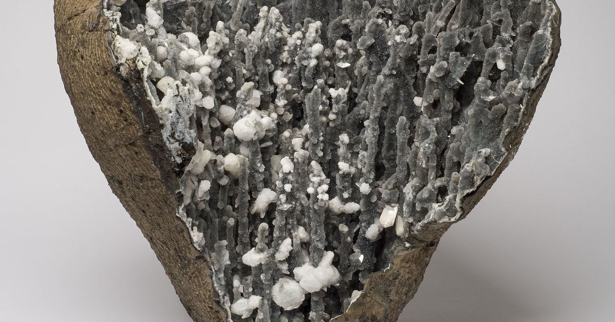Stilbite and Apophyllite on Quartz - The Bruce Museum